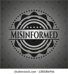 Misinformed Black Emblem Vector Illustration Detailed Stock Vector ...