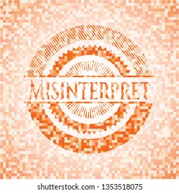 Misinterpret Orange Tile Background Illustration Square Stock Vector ...