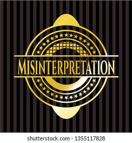 Misinterpretation Golden Badge Stock Vector (Royalty Free) 1355117828 ...