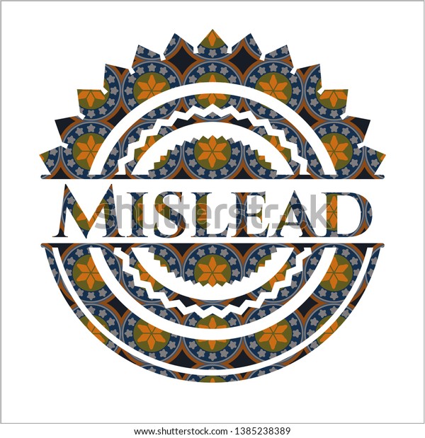 Mislead Arabesque Emblem Background Arabic Decoration Stock Vector ...