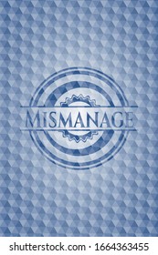 Mismanage Blue Hexagon Emblem Vector Illustration Stock Vector (Royalty ...