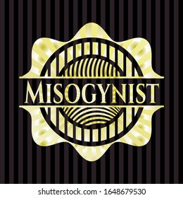 Misogynist Gold Badge Vector Illustration Detailed Stock Vector ...