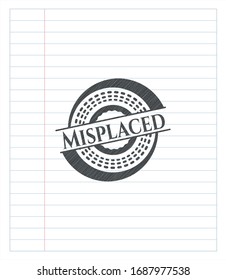Misplaced Emblem Drawn Pencil Vector Illustration Stock Vector (Royalty ...