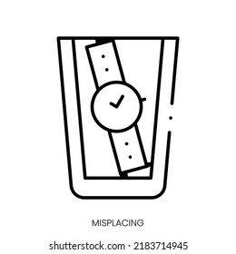 Misplacing Icon Linear Style Sign Isolated Stock Vector (Royalty Free ...