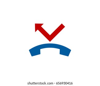 Miss Call Icon Logo Design Element: vector de stock (libre de regalías ...