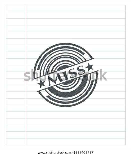 Miss Draw Pencil Strokes Vector Illustration Stock Vector (Royalty Free ...