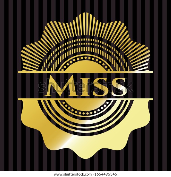 Miss Gold Emblem Vector Illustration Detailed Stock Vector (Royalty ...