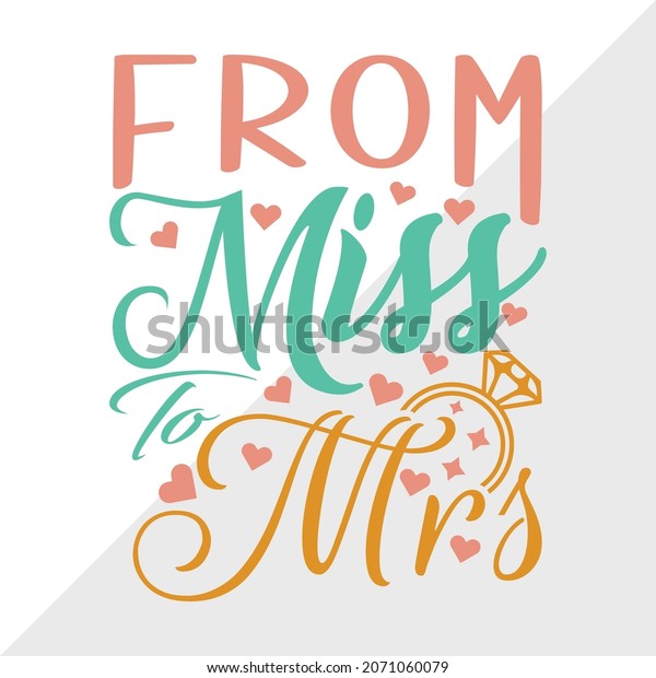 Vektor Stok Miss Mrs Printable Vector Illustration (Tanpa Royalti ...