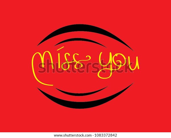 Miss You Vector Abstract Illustration Stock Vector (Royalty Free ...