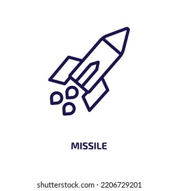 Missile Icon Army War Collection Thin Stock Vector (Royalty Free ...