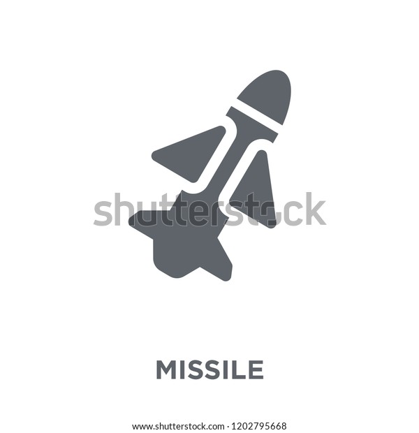 Missile Icon Missile Design Concept Army Stock Vector (Royalty Free ...