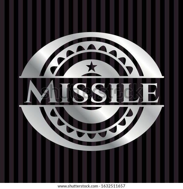 Missile Silver Emblem Badge Vector Illustration Stock Vector (Royalty ...