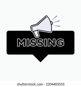 Missing Announcement Icon Symbol Publish News Stock Vector (Royalty ...