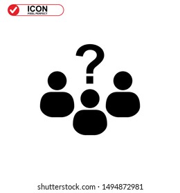 Missing Person Icon Isolated Sign Symbol Stock Vector (Royalty Free ...
