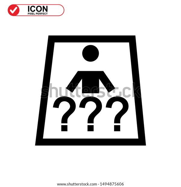 Missing Person Icon Isolated Sign Symbol Stock Vector (Royalty Free ...