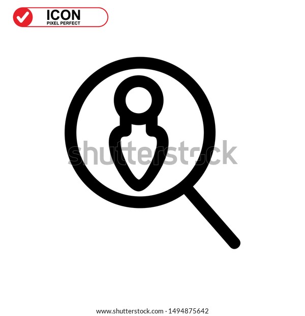 Missing Person Icon Isolated Sign Symbol Stock Vector (Royalty Free ...