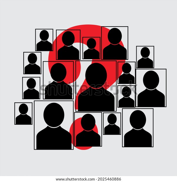 Missing Person Illustration Commemorating World Day Stock Vector ...