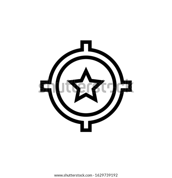 Mission Icon Star Linear Lineout Icon Stock Vector (Royalty Free ...