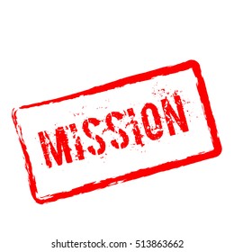Mission Red Rubber Stamp Isolated On Stock Vector (Royalty Free ...
