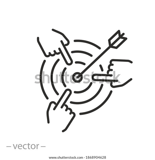 Mission Target Solution Icon Accurate Focus Stock Vector (Royalty Free ...