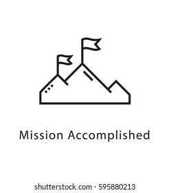 Mountain Flag Mission Icon 스톡 일러스트 1247073370 | Shutterstock
