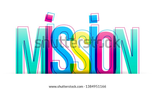 Mission Word Creative Design Concept Modern Stock Vector (Royalty Free ...