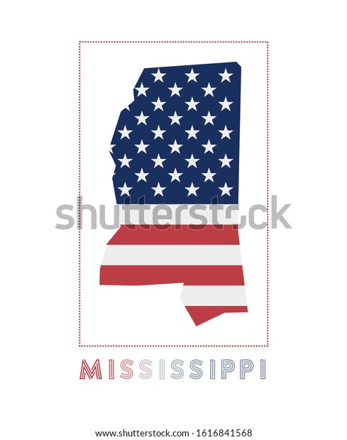 Mississippi Logo Map Mississippi Us State Stock Vector (Royalty Free ...