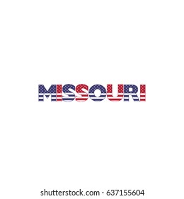 Missouri Name Colorful Letters Vector Illustration Stock Vector ...