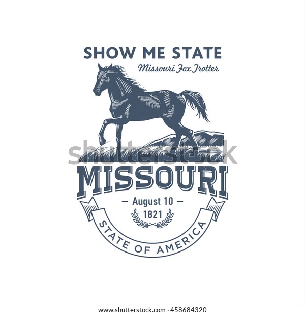 Missouri Show Me State Stylized Emblem Stock Vector (Royalty Free ...