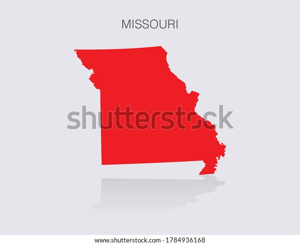 Missouri State Map Outline Isolated Infographics Stock Vector (Royalty ...