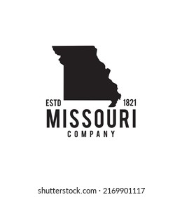 Missouri State Map Outline Vector Logo Stock Vector (Royalty Free ...
