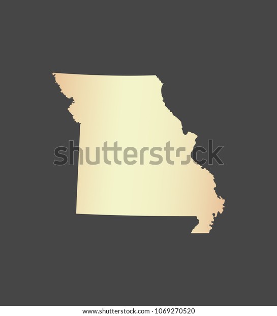 Missouri State Usa Map Vector Outline Stock Vector (Royalty Free ...