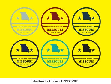Missouri Usa Map Logo Design Concept Stock Vector (Royalty Free ...
