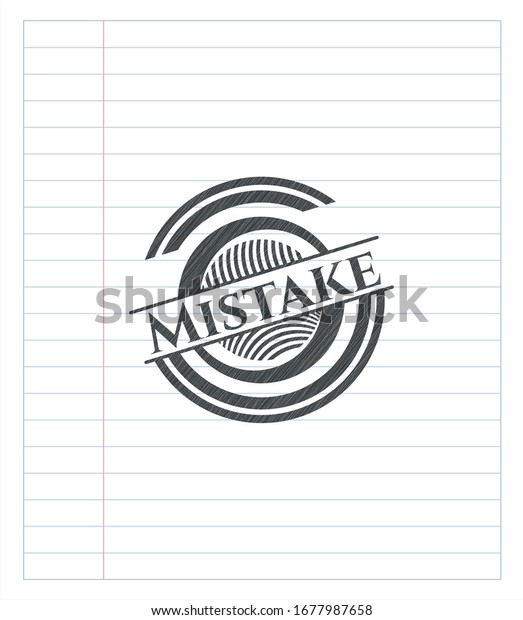 Mistake Draw Pencil Strokes Vector Illustration Stock Vector (Royalty ...