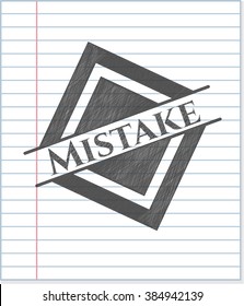 Mistake Pencil Draw Stock Vector (Royalty Free) 384942139 | Shutterstock