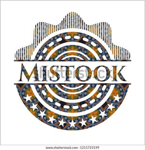 Mistook Arabesque Emblem Background Arabic Decoration Stock Vector ...