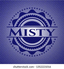 Misty Badge Denim Background Stock Vector (Royalty Free) 1352221016 ...