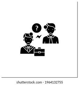 Misunderstanding Glyph Icon Failure Understand Misinterpretation Stock ...