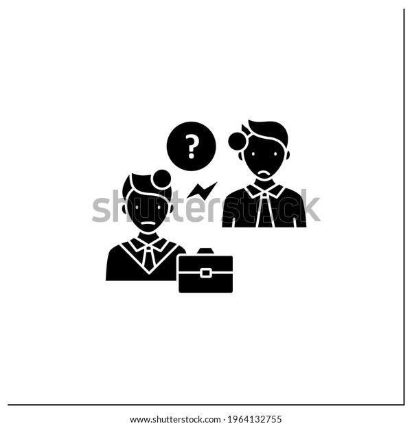 Misunderstanding Glyph Icon Failure Understand Misinterpretation Stock ...