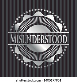 Misunderstood Silver Badge Vector Illustration Mosaic Stock Vector ...