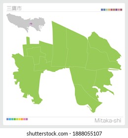 Mitakashi Map Tokyo Municipalities Tokyo Vector Stock Vector (Royalty ...