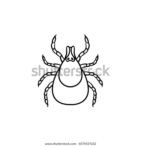 Mite Hand Drawn Outline Doodle Icon Stock Vector (Royalty Free ...