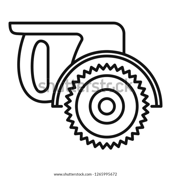 Miter Saw Icon Outline Miter Saw Stock Vector (Royalty Free) 1265995672 ...