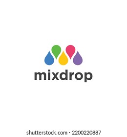 Mix Drop Logo Design Simple Templates Stock Vector (Royalty Free ...