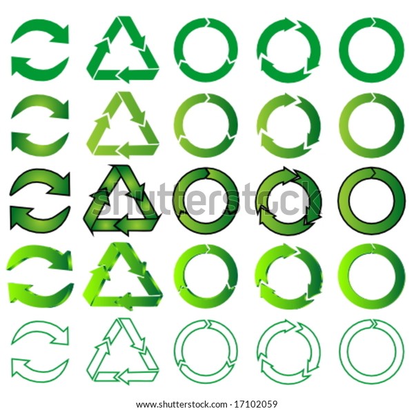 Mix Recycle Icons Stock Vector (Royalty Free) 17102059 | Shutterstock