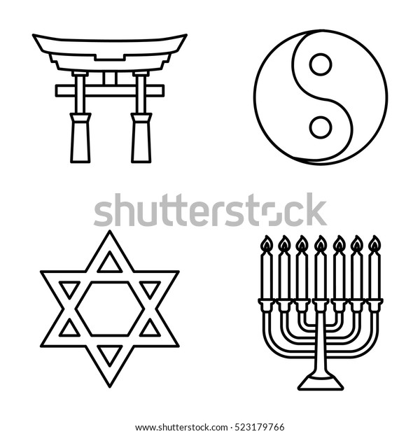 Mixed Religion Vector Icons Stock Vector (Royalty Free) 523179766 ...