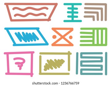 Mixed Shapes Hand Drawn Vector Stock Vector (Royalty Free) 1236766759 ...