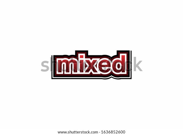 Mixed Typography Modern Color Design Concept Stock Vector (Royalty Free ...