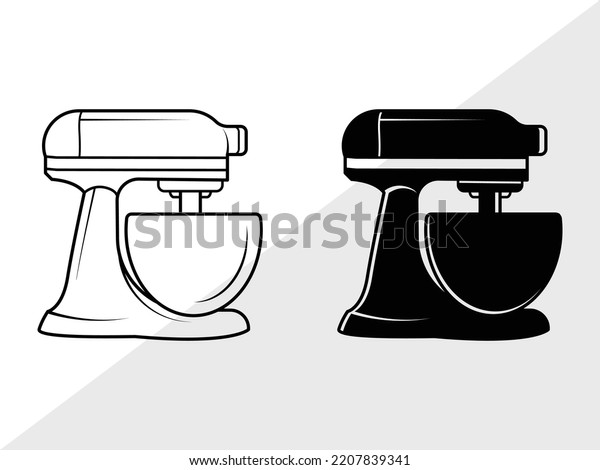Mixer Svg Printable Vector Illustration Stock Vector (Royalty Free ...