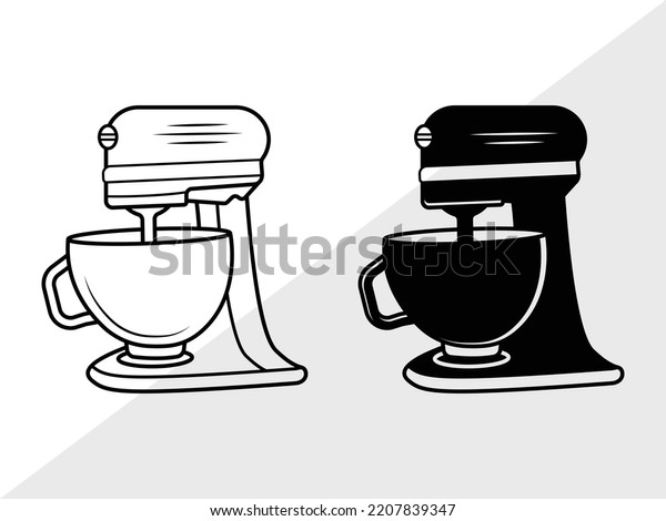 Mixer Svg Printable Vector Illustration Stock Vector (Royalty Free ...